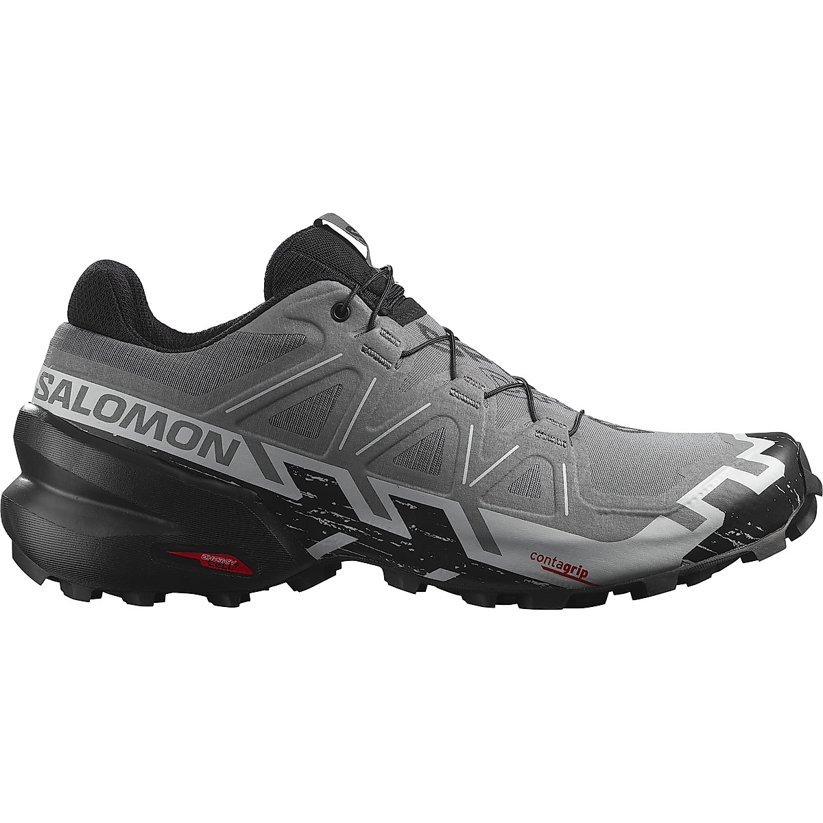 Salomon Men's Speedcross 6 Sneaker, Quiet Shade/Black/Pearl Blue, 8.5