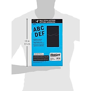 Headline Sign 32411 Stick-On Vinyl Letters, Black, 4-Inch