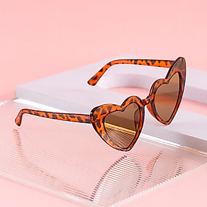 Kmopom 7 Pairs Bachelorette Sunglasses and 7 Pack Satin Bridesmaid Scrunchies Bachelorette Wedding Party Gifts for Bridesmaids Women (Tortoise)