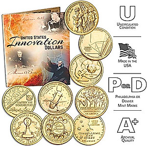 2018-2020 United States Innovation Dollars 9-Coin Set with Folder
