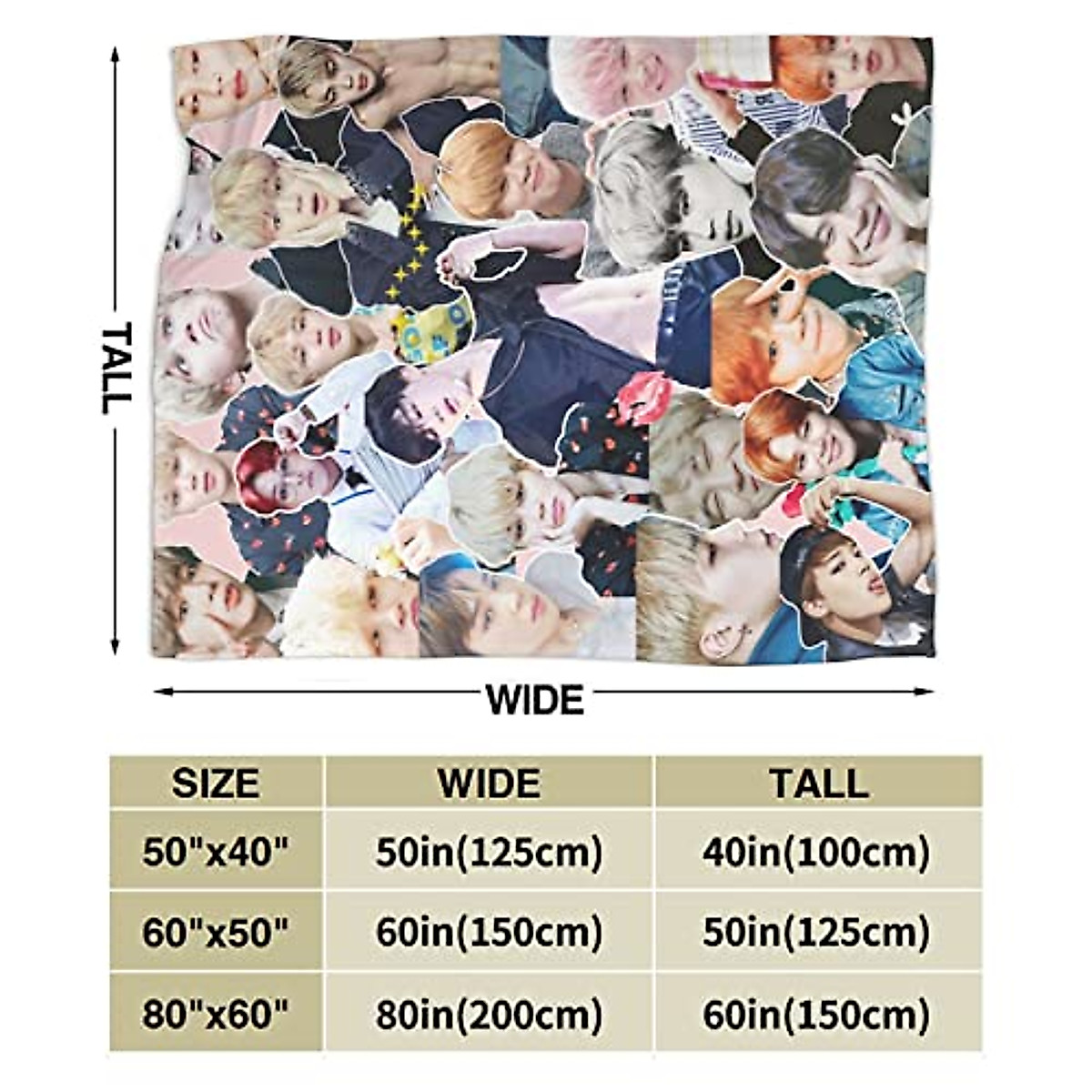 Blanket Jimin Soft and Comfortable Warm Fleece Blanket for Sofa,Office Bed car Camp Couch Cozy Plush Throw Blankets Beach Blankets