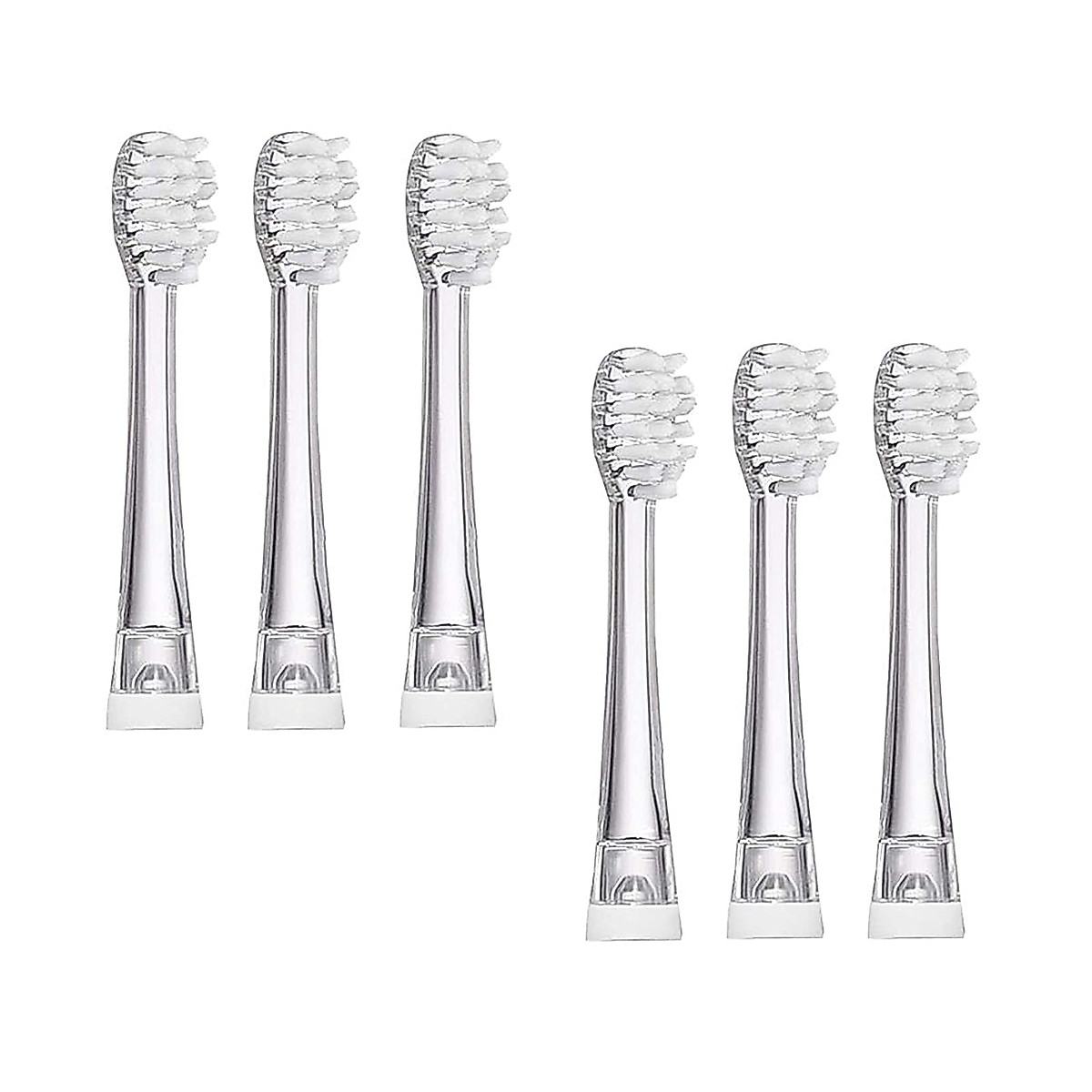 SEAGO Toothbrush Replacement Heads 6 Pack Kids Electric Replacement Brush Heads for SEAGO Toddlers Toothbrushes SG977,sg513 and Other Snap-on Electric Toothbrush