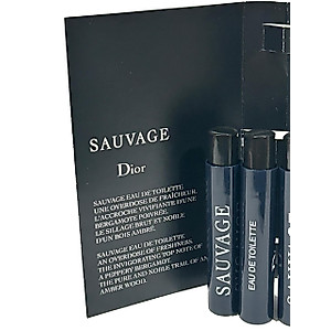 Dior Christian SAUVAGE MEN Sample Spray EDT Perfume Vial 1 ml /0.03 oz - 3 PCS