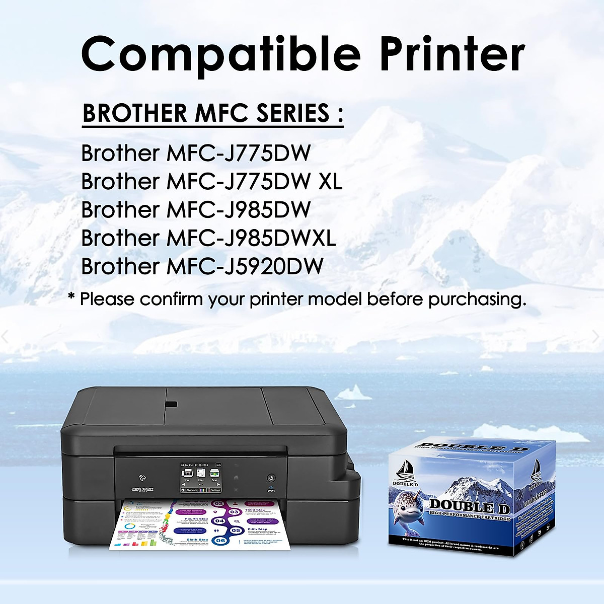 DOUBLE D Upgraded LC20E Compatible Replacement for Brother LC20E LC-20E XXL Ink Cartridges for Brother MFC-J985DW J775DW J5920DW J985DWXL Printer (4BK+2C+2M+2Y) 10 Pack-Updated Version