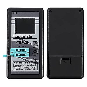 Transistor Tester, Mosfet Transistor Capacitor Tester, Mega328 NPN PNP Transistor Diode Resistor Inductor Capacitance MOS SCR ESR Meter Automatic Checker Detector