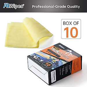 AAwipes Tack Cloth for Woodworking, Painting (Light Yellow, 18"x36", 10 Pcs) Sticky, Anti-Static Tack Rags for Automotive, Sanding, Cleaning, Dusting, Staining, Wax and Silicone Free (T0943)