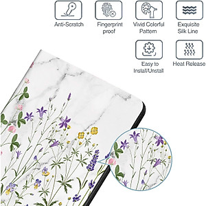 Soft TPU Case for iPad 10.2 / Air 3 10.5 2019 / iPad Pro 10.5 2017, Auto Sleep/Wake with Apple Pencil Holder [Anti Fingerprint][Anti Dirt][Waterproof][Anti Scratch] Case Cover (Country Garden)