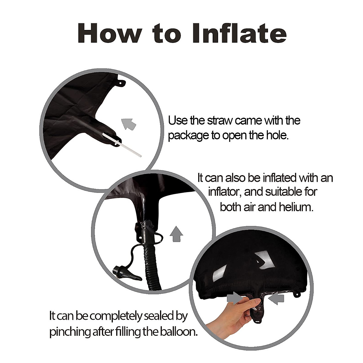 SULALABOO 40Inch Black Number 3 Balloon Large Helium Number Balloons 0-9 Giant Digital 3rd Foil Mylar Big Party Balloon for Boy Birthday Party Anniversary Graduation Decorations