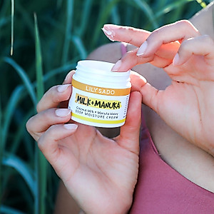 LILY SADO MILK+MANUKA™ Coconut Milk and Manuka Honey Natural Face Moisturizer - Non Greasy Organic Facial Cream with Cocoa Butter and Gotu Kola - Amazing Anti-aging Formula