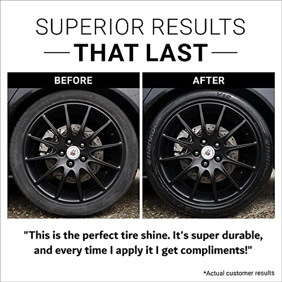 CAR GUYS Tire Shine Spray | The Perfect Shine | Durable and User Friendly Tire Dressing | Long Lasting UV Protection | 18 Oz Kit with Applicator Pad