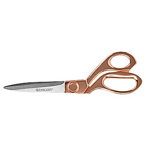 Westcott 16968 8-Inch Stainless Steel Rose Gold Scissors For Office and Home