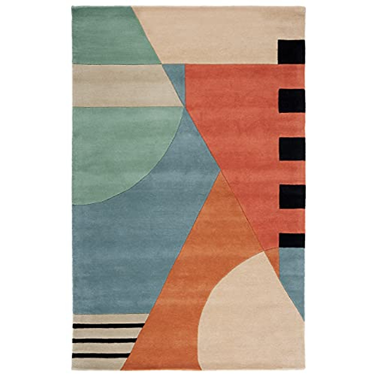SAFAVIEH Rodeo Drive Collection 5' x 8' Gold RD863A Handmade Mid-Century Modern Abstract Wool Area Rug