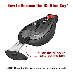 Key Fob 4-button key Fob Fit for Chrysler 300 2008-2011/ Dodge Entry Remote Dodge Durango 2008-2013, Challenger 2008-2014, Journey 2009-2013, Charger 2008-2012, Grand Caravan 2008-2014 (Set of 2)