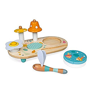 Janod Pure Musical Table - Wooden Musical Instrument Set – Ages 1+ - J05164