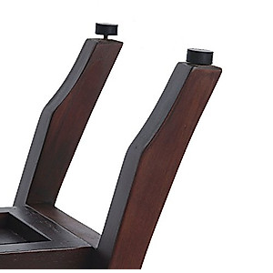 DecoTeak Satori Shower Bench Teak Wood Shower Stool with Curved Seat and Shelf 28″ Wide Wooden Seat Shower Stool in Woodland Brown Finish