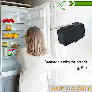LONYE 6600JB3001E Refrigerator Dispenser Switch Replacement for LG Refrigerator SZM-V16-2FA-53 16A 125/250VAC(Normally Open)(Pack of 2)
