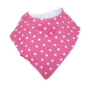Nuby 2-pk Dribble Catcher Bandana bibs, Super Absorbent Drool Bib with Soft Comfort Neckline, Girl