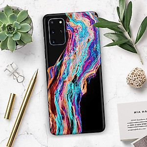 DesignSkinz Liquid Abstract Paint V71 Protective Vinyl Decal Wrap Skin Cover Compatible with The Samsung Galaxy S20 (Screen Trim & Back Glass Skin)