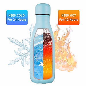 Insulated Water Bottle,YONICOER 12Oz Double Walled Stainless Steel Metal Water Bottles, Vacuum Thermo Flasks for Daily Use, Sports, Gym, Travel,School