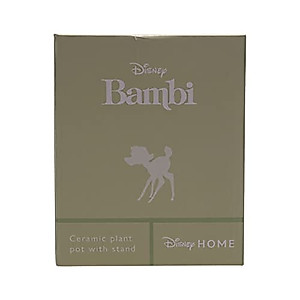 Happy Homewares Forest Friends Bambi and Thumper Planter with Wooden Stand - an Adorable Rustic Planter - Officially Licensed