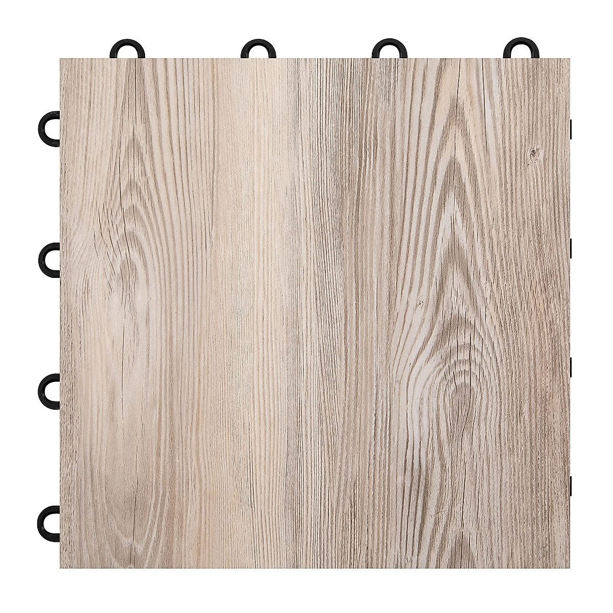 IncStores 3/8" Thick Snap Together Dance Flooring Tiles | 12”x12” Printed Vinyl Dance Floor Tiles for Practice & Performance | Beachwood | 52 Tile Pack