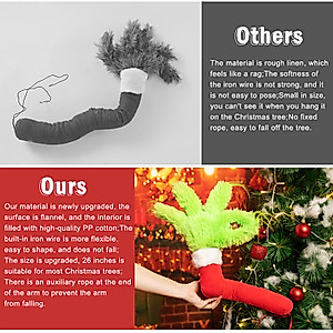 Elf Arms Tree Topper - Poseable Plush Legs for Christmas Tree Decoration