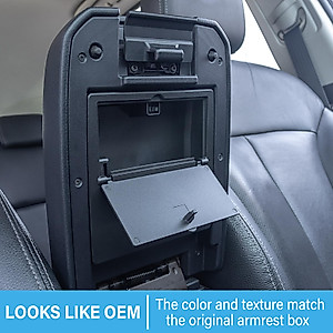JKCOVER Center Console Hidden Box Organizer Compatible with 2016-2021 2022 2023 Toyota Tacoma Accessories Armrest Hidden Storage Box Secret Compartment Press to Open and Close (Patent Design)