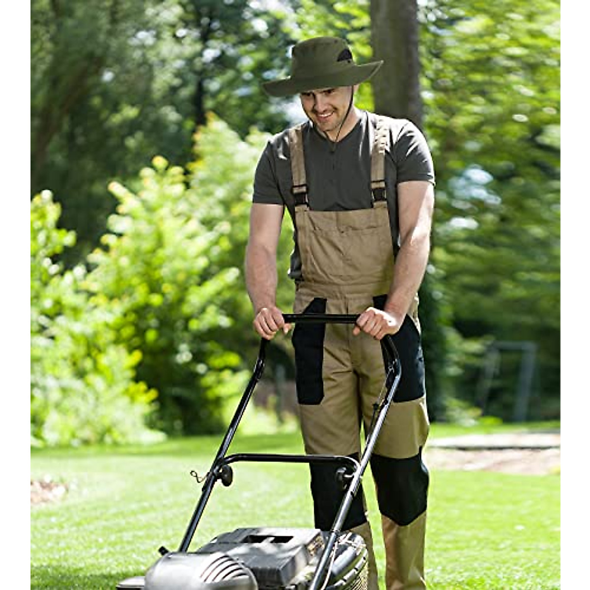 Wmcaps UPF 50+ Sun Protection Hats for Men Women, Wide Brim Waterproof Bucket Hat for Fishing, Hiking, Garden, Outdoor Dark Grey