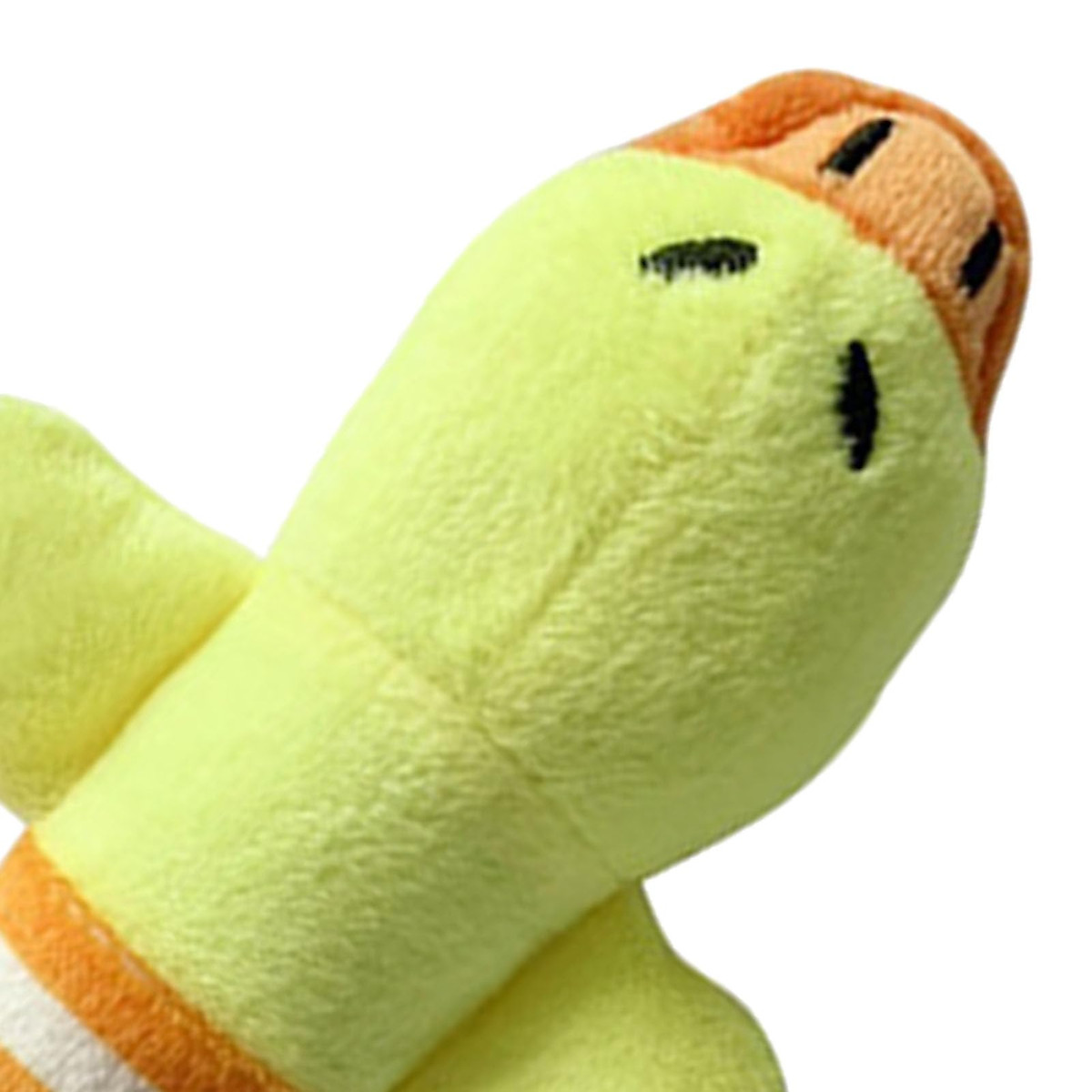 Dog Plush Toy,Cute Striped Animal with 4 Legs Squeaky Dog Chew Toy,Bite Resistant Sound Design Cute Appearance Stuffed Animal Toy Decoration for Pet Dog Cat Teeth Grinding Cleaning Duck(Duck)