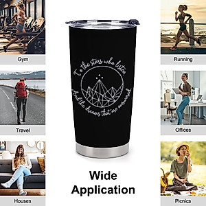 Velaris City Of Starlight Tumbler Acotar The Night Court Bookish 20 Oz Stainless Steel Insulated Tumblers with Lid And Straw Bookish Acotar Travel Coffee Mug Gifts