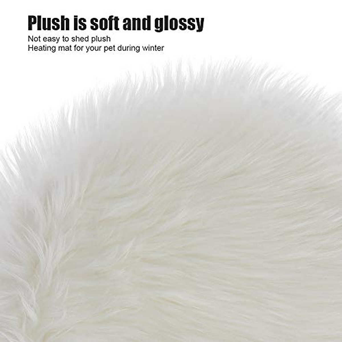 Electric Heating Pad Pets Plush Heating Blanket Heating Mat for Small Dogs Cats USB Charging Interface.(white), Electric Heating Blanket,