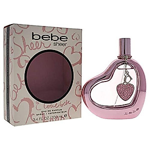 Bebe Sheer Eau De Parfum Spray for Women, 3.4 Ounce
