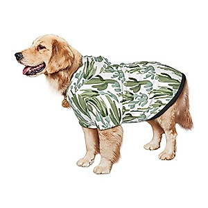 Large Dog Hoodie Desert-Cactus-Arizona Pet Clothes Sweater with Hat Soft Cat Outfit Coat Xx-Large