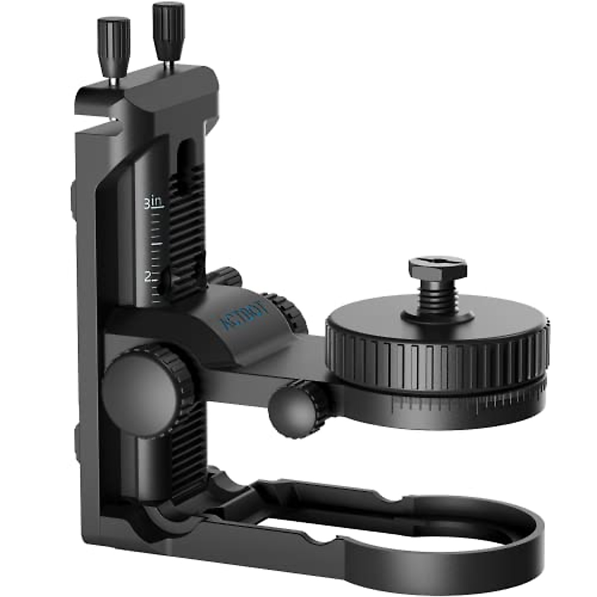 Laser Level Wall Mount Fine-tuning Bracket - ACTBOT Laser Level Line Tool Adapter 360° Magnetic Pivoting Base Tile Floor Multi-Line Point Laser L-Bracket Holder Universal 1/4" Tripod Mountable Stand
