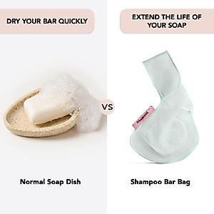 Kitsch Self Draining Shower Caddy and Bottle Free Beauty Soap Bar Bag with Discount