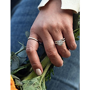 IMOLOVE Moissanite Halo Engagement Rings for Women Halo Rings for Women Wedding Rings 1.64ct D Color VVS1 Clarity Round Cut Moissanite Ring in Sterling Silver plated with 18K Gold-9