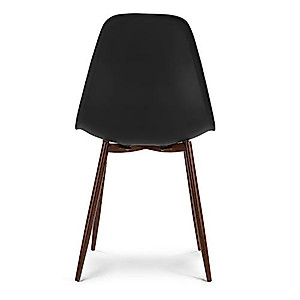 Poly and Bark Landon Sculpted Dining Chair in Black (Set of 4)