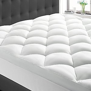 Minoroty Extra Thick Mattress Topper Twin Size, Down Alternative Fill Plush Mattress Pad Cover Topper, Cooling Pillow Top with 8-21Inch Deep Pocket, White