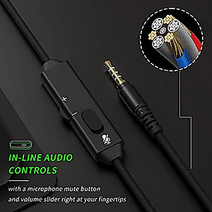 BINNUNE Gaming Headset with Mic for Xbox Series X|S Xbox One PS4 PS5 PC Switch, Wired Audifonos Gamer Headphones with Microphone Xbox 1 Playstation 4|5