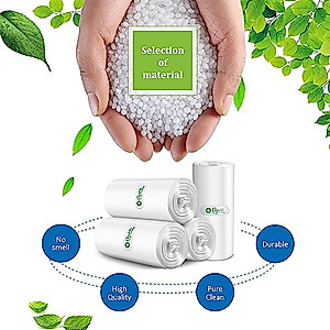 2.5 Gallon Strong Trash Bags Garbage Bags by Teivio, Bathroom Trash Can Bin Liners, Small Plastic Bags for Home Office Kitchen, Clear, (80 Counts)