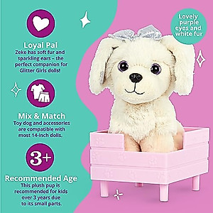 Glitter Girls – Zeke – 6-inch Dog Plush Golden Retriever Stuffed Animal – Poseable Legs – 14-inch Doll Accessories for Kids Ages 3 and Up