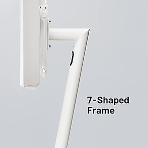 WALL A2 High Type | Japanese Rolling Portable Free-Standing 24-55 Inch Universal TV Stand with Concealed Caster Wheels | Satin White