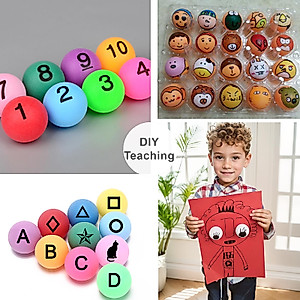 meizhouer Colored Ping Pong Balls: 20 Pack 3 Star 40mm Table Tennis Balls for Outdoor Training Yard Party Kids Game Cat Dog Ferret Toys (Pack of 20)