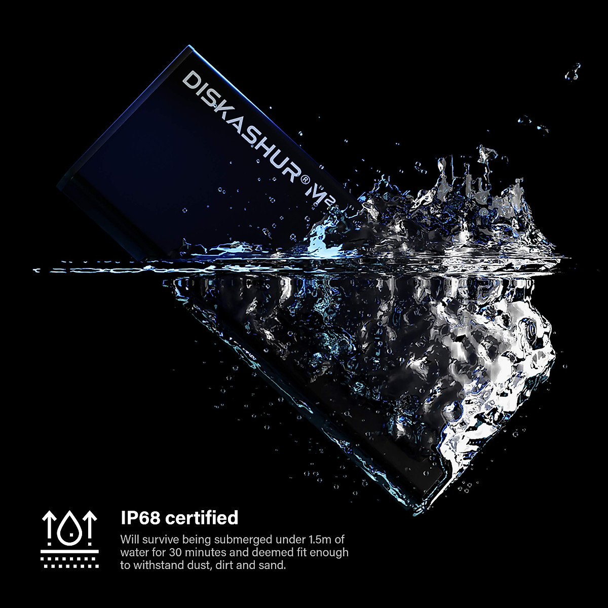 iStorage diskAshur M2 1TB | PIN authenticated, Hardware encrypted USB 3.2 Portable SSD | Ultra-Fast | FIPS Compliant | Rugged & Portable