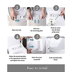 Toilet Seat Elongated, Toilet Cover, Quiet and Soft Close, Easy to Install and Remove, Ergonomic Design,Polypropylene(Plastic), White, for Elongated Oval Toilets (Long Hinge Frame)