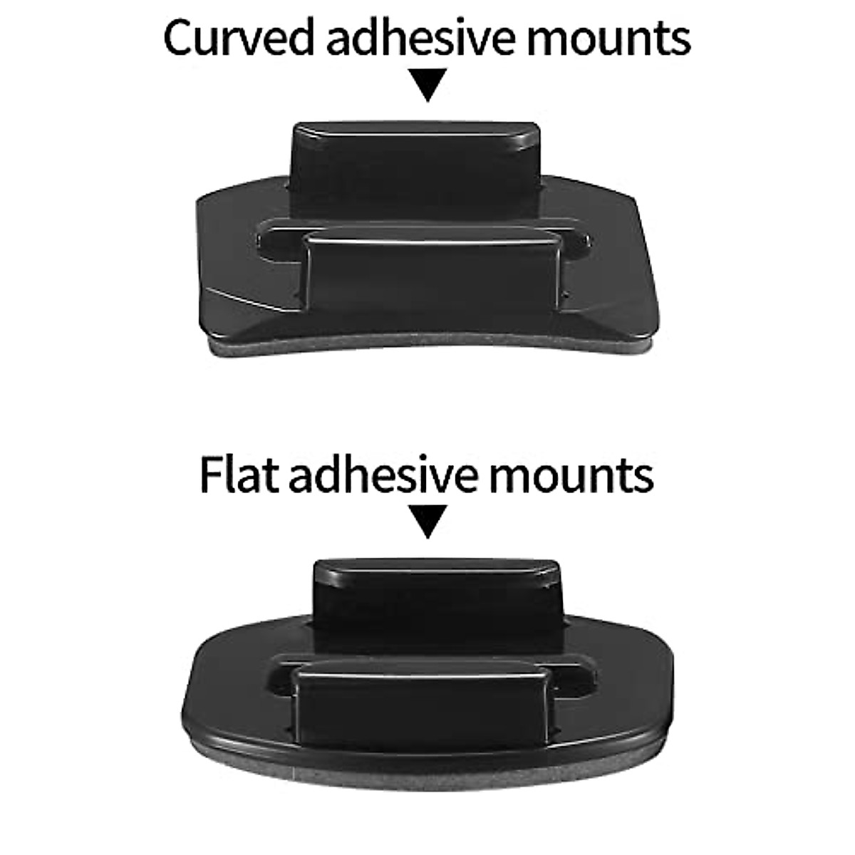 18 Set Helmet Adhesive Sticky Mounts, Flat Curved Adhesive Helmet Sticky Mounts with Accessories Kit, Compatible with GoPro Hero 10/9/8/7, Fusion, 6/5/4, Session, 3+/3/2/1, Action Camera