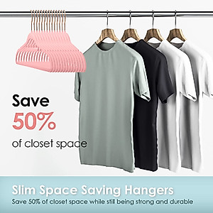 DUDUCOFU Velvet Hangers Non Slip Felt Hangers, 30 Pack Pink Velvet Hangers Clothes Hangers Space Saving Slim Hangers with 360 Degree Swivel Hook for Suits Coats, Jackets, Pants, and Dress Clothes