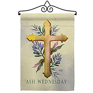 Angeleno Heritage Ash Wednesday Garden Flag Set Wall Hanger Religious Faith Hope Grace Peace Dove Christian Religion Easter House Decoration Banner Small Yard Gift Double-Sided, Made in USA