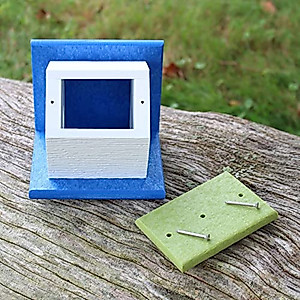 HomePro Garden Hanging Wren House: Brilliant Blue and Green Poly Lumber Bird House