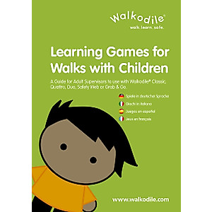 Childrens Walking Rope (4 Child) - Premium Quality, Teacher Designed, Extra Safety Feature on Handles. Hi Viz Detail for Best Visibility. Includes Free Learning Games for Walks Guide